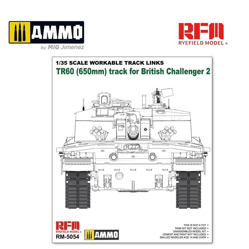 Rye Field Model 1/35 scale Challenger 2 TR60 (650mm) Workable Track ...