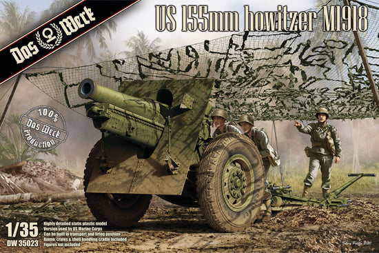 Das Werk 1/35 scale 155mm Howitzer M1918 heavy field howitzer plastic ...