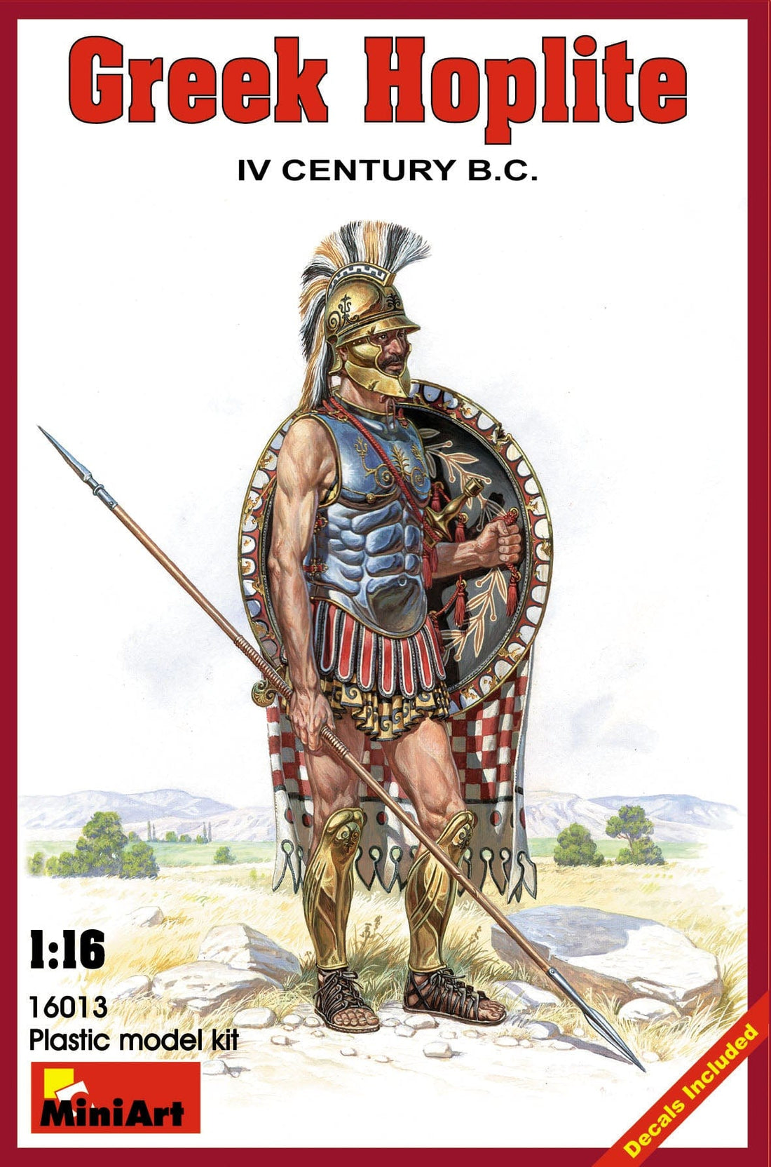 Miniart 1/16 scale Greek Hoplite warrior plastic model kit – Anglia Models